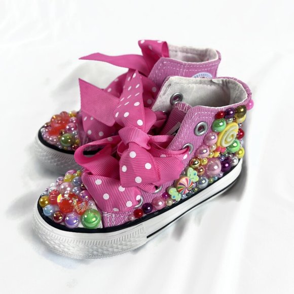 Converse | Shoes | Toddler Girl Customized Converse All Star Size 7 ...